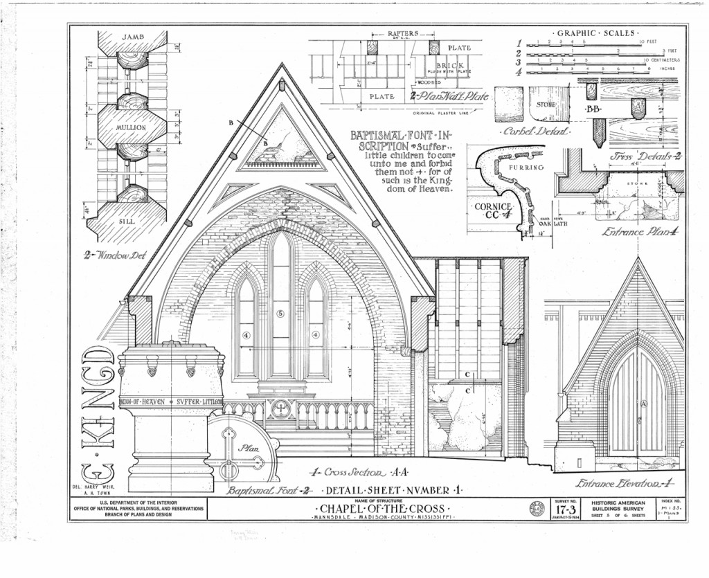 Historic Line Drawings – Chapel of the Cross