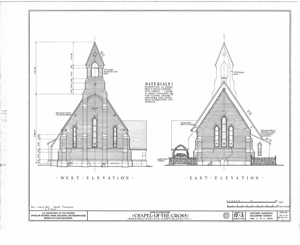 Historic Line Drawings – Chapel of the Cross